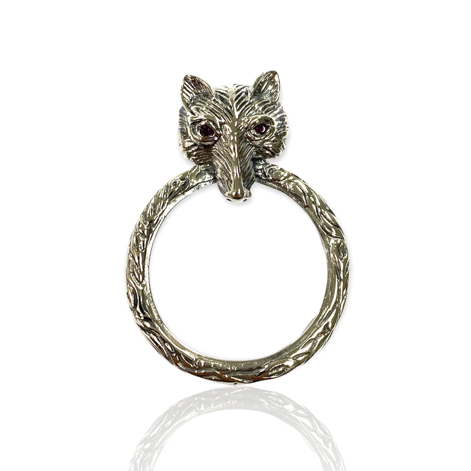 Victorian Style Fox Head With Ruby Eyes Magnifying Glass Loop | Etsy