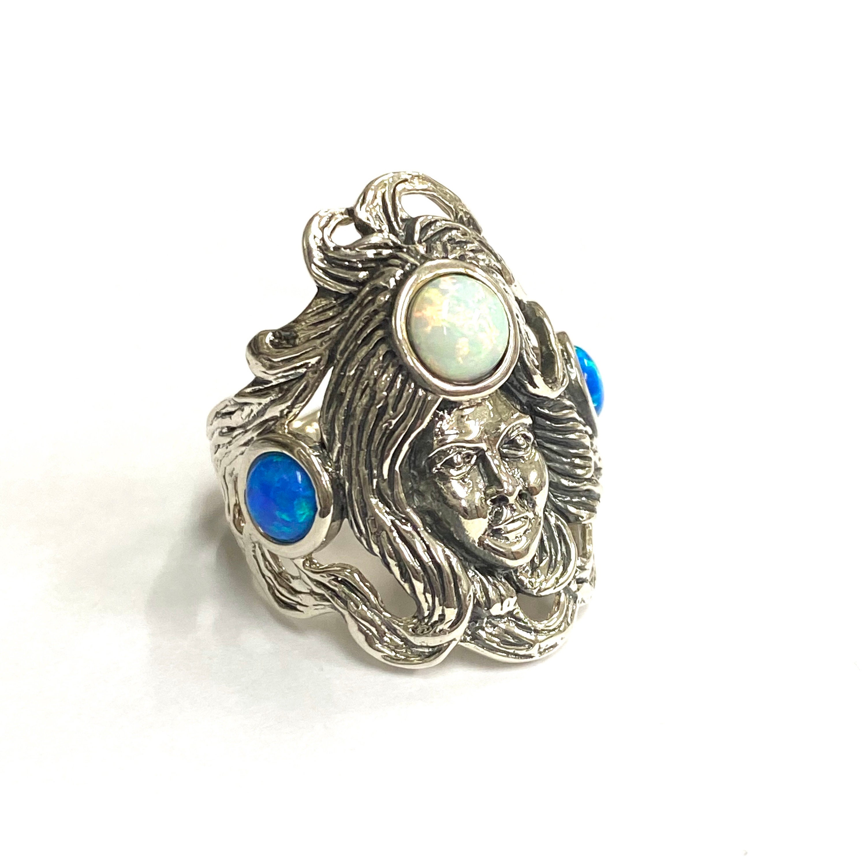 Bague Medusa de Style Art Nouveau avec Opale Gilson 925 Argent - Etsy ...