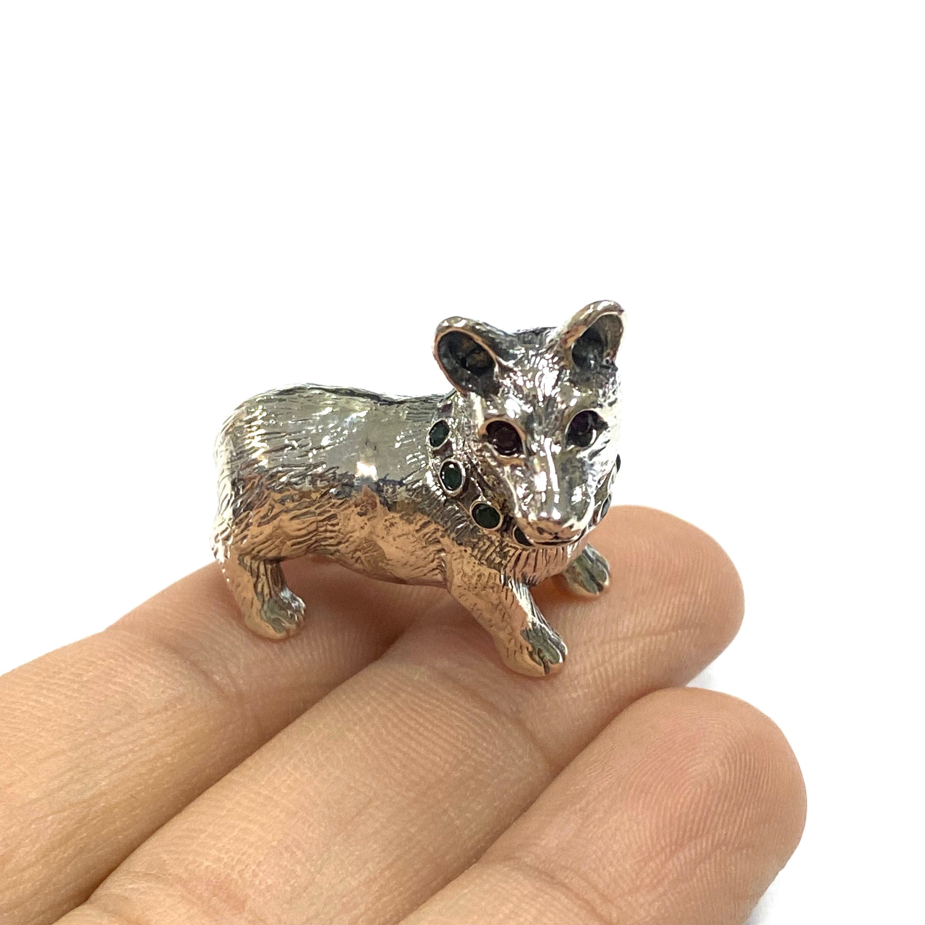 Collectible Victorian Style Corgi Dog Figurine with Ruby and | Etsy