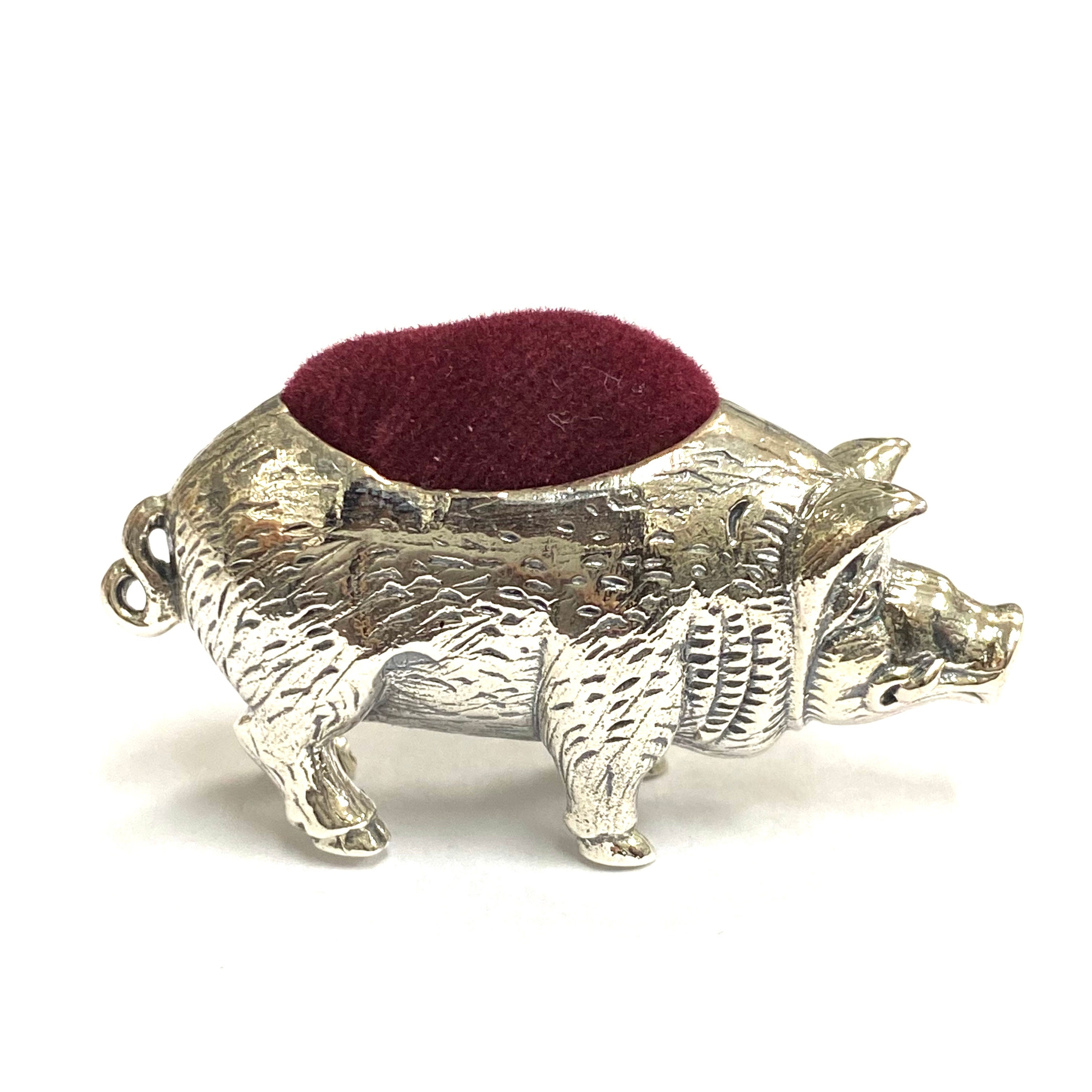 Large Victorian Style Collectable Hog Pin Cushion 925 Sterling | Etsy