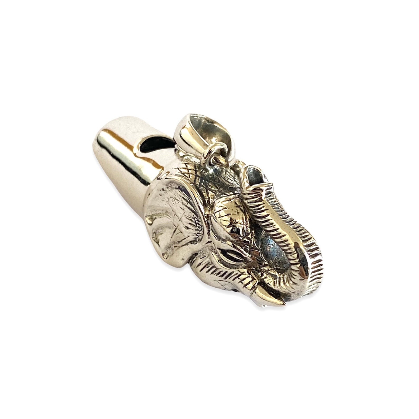 Victorian Style Elephant Whistle Pendant 925 Sterling Silver - Etsy