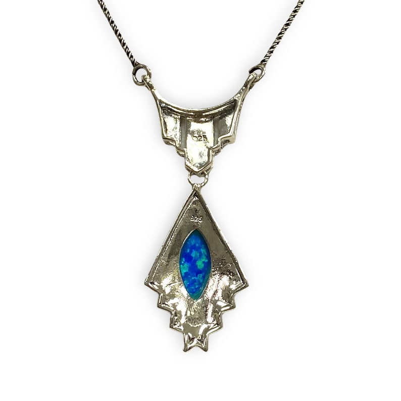 Victorian Style Fine Dark Blue Gilson Opal With Marcasite - Etsy