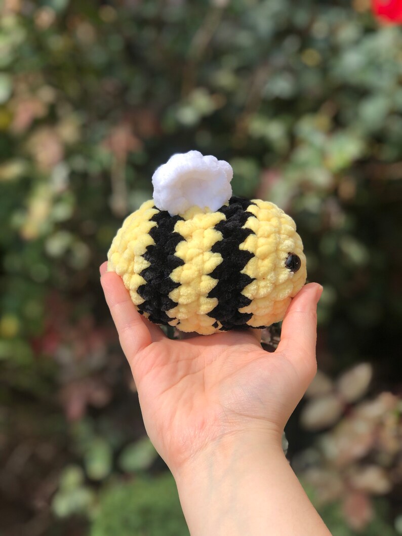 Baby Bee Plushie, Pink Bumble Bee Plushie, Crocheted Bumble Bee, Bumble ...