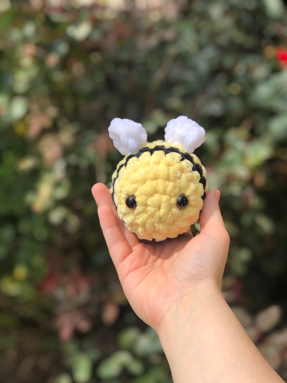 Baby Bee Plushie, Pink Bumble Bee Plushie, Crocheted Bumble Bee, Bumble ...