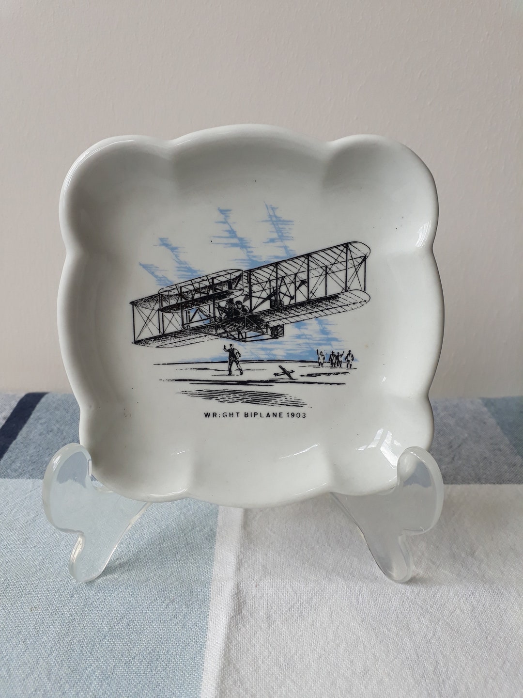 Rare Vintage Wade Pin Dish, Wright Biplane 1903, Moko Line, England ...