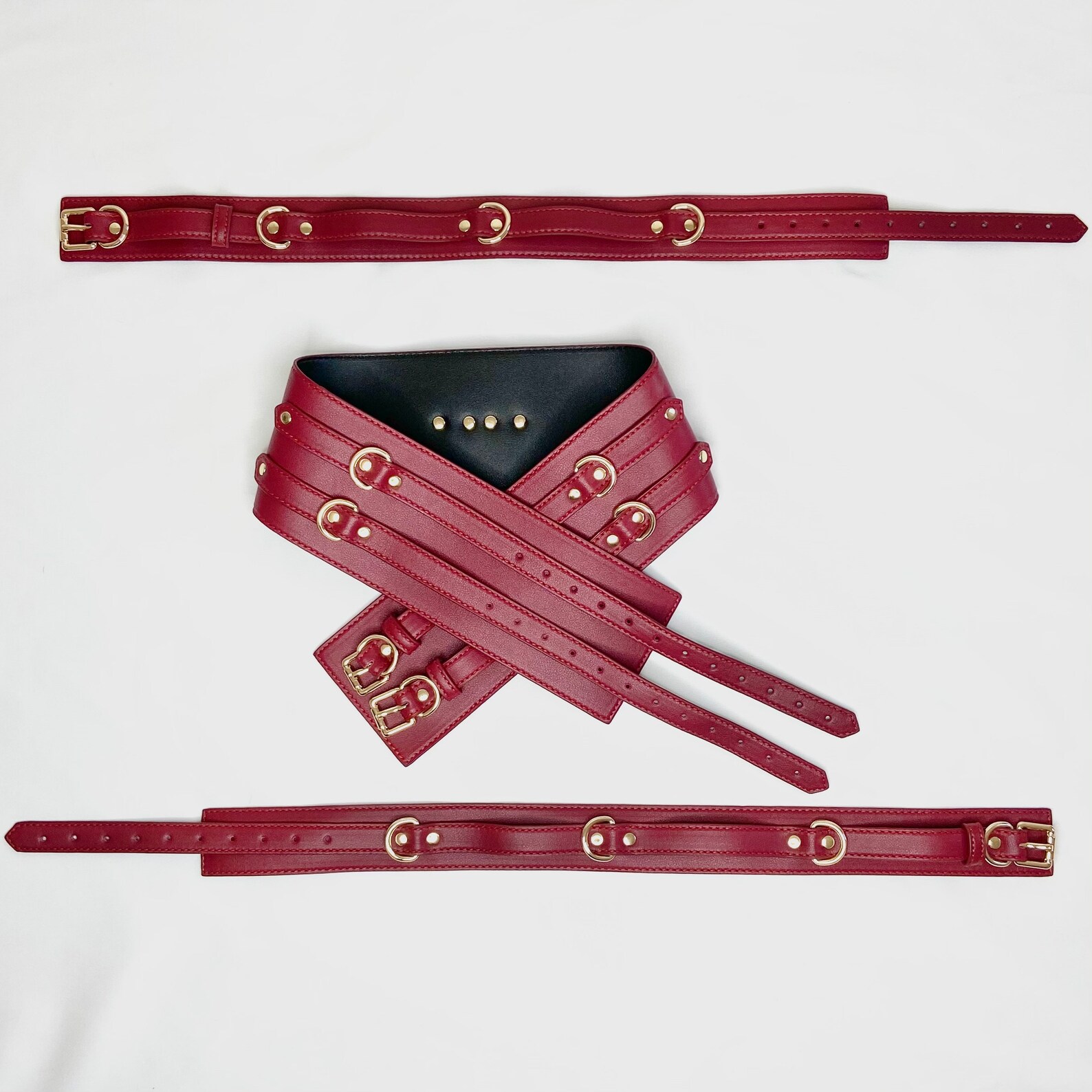 Red Waist & Thigh cuffs High Quality Material with elegant | Etsy