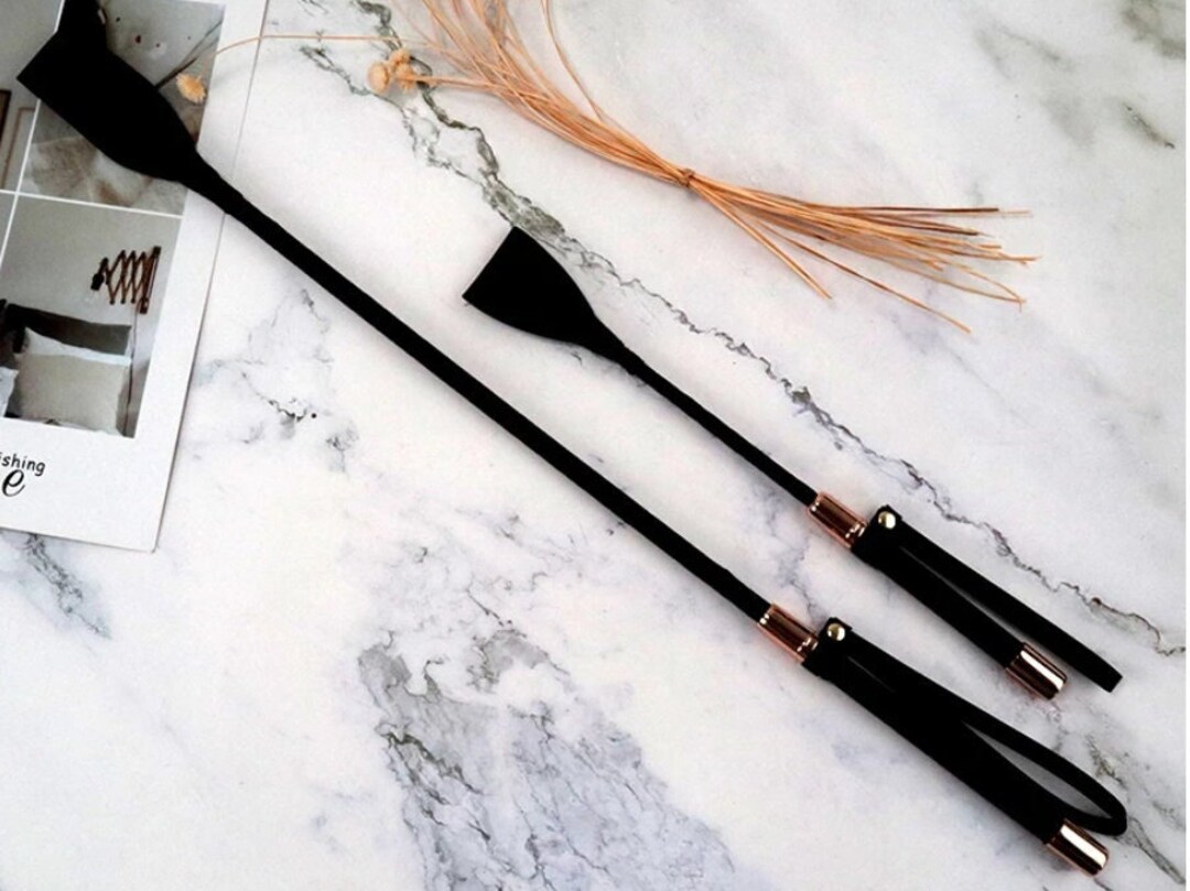Leather Riding Crop Whip Paddle Sex Toy Naughty Kinky Spanking Crop