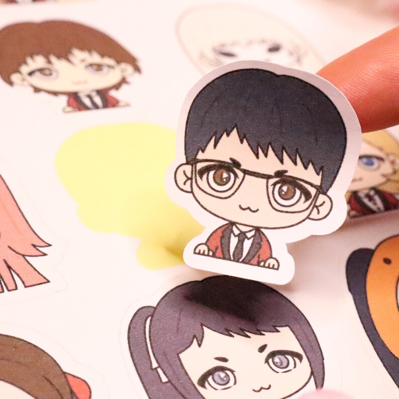 Kakegurui Sticker Sheet - Set of 12 (sheet 1) - Sakura Stickers Studio ...