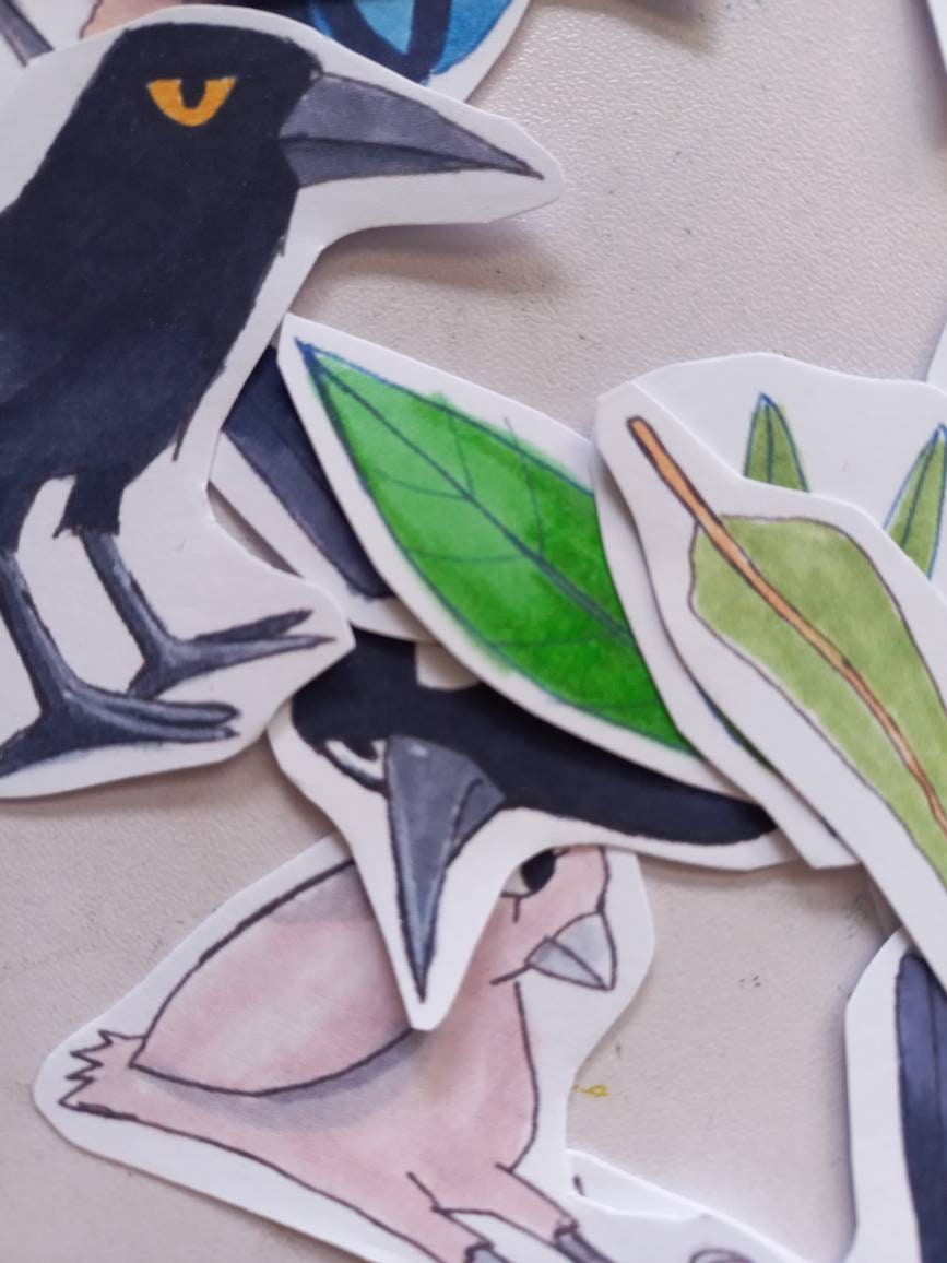 Boris & Friends Sticker Set-white - Etsy