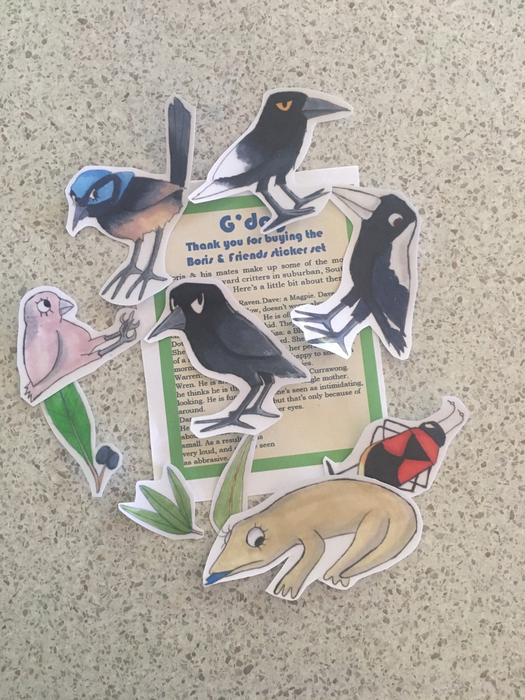 Boris & Friends Sticker Set-transparent - Etsy Australia