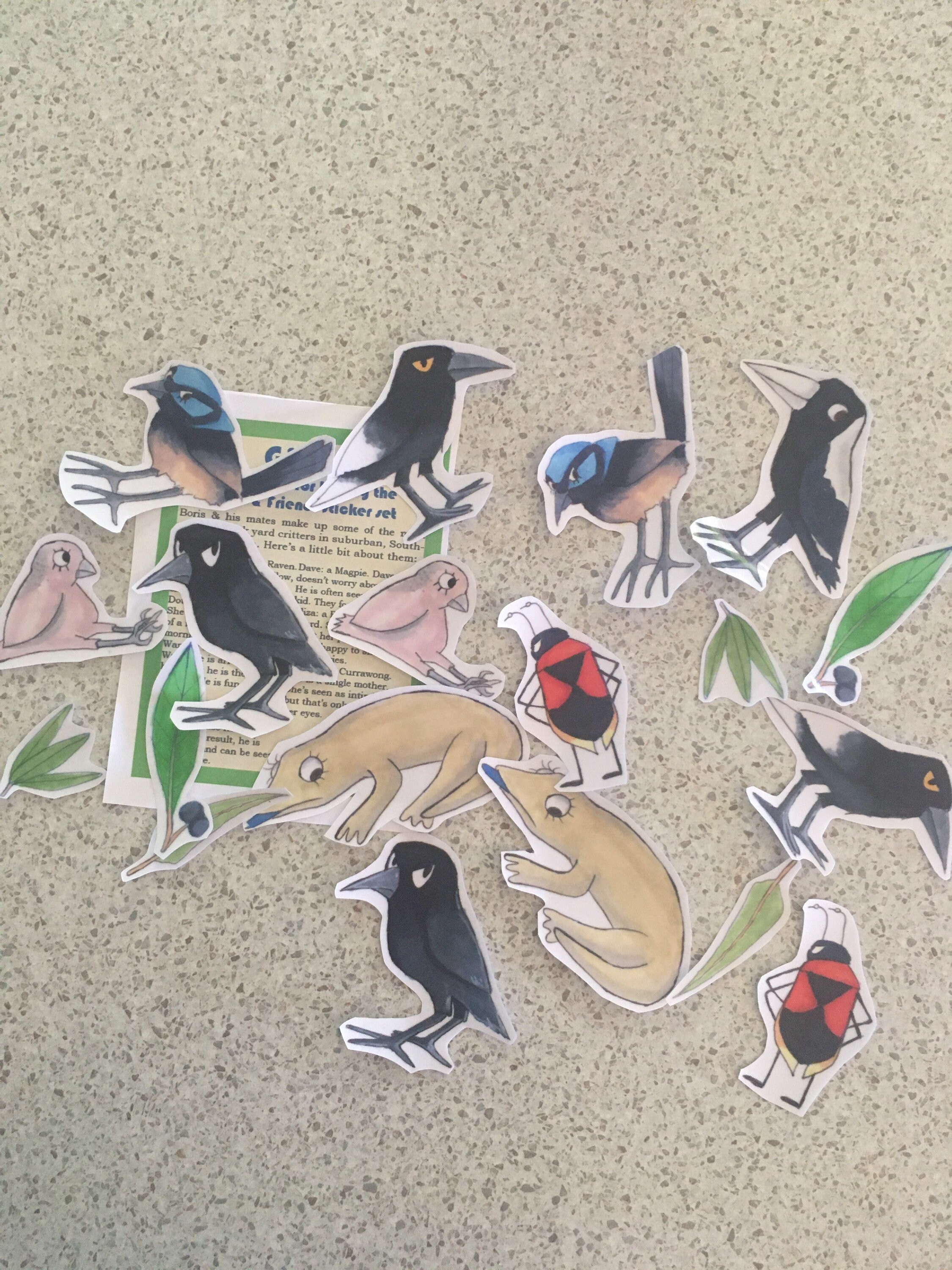 Boris & Friends Sticker Set-transparent - Etsy Australia
