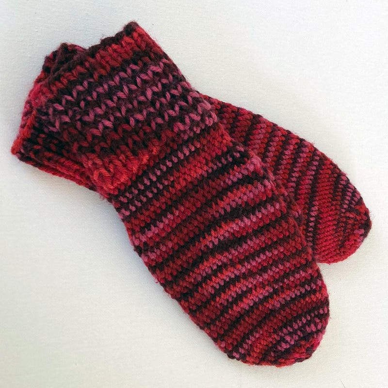 Red Mittens - Etsy