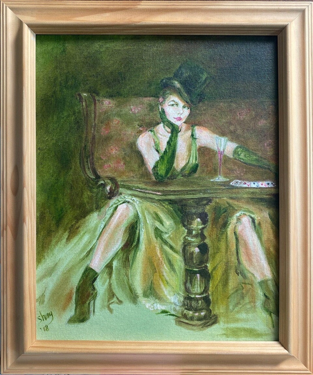 The Absinthe Lady Giclée Print From the Original Oil Painting - Etsy