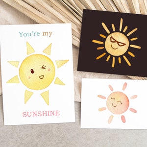 Watercolor Sun Clipart,orange Warm Sun,summer Vacation,original Hand ...