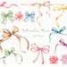 Watercolor Ribbon Clipart, Hand Painted Bows Clipart,party Invitation ...