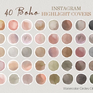 Instagram Story Highlight Icons,watercolor Circle Clipart,story Covers ...