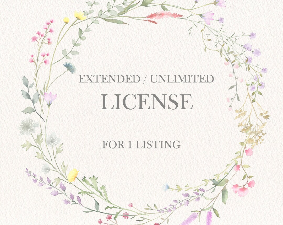 Commercial USE License for 1 Listing EXTENDED/UNLIMITED - Etsy