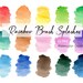 Watercolor Clipart,rainbow Clipart,brush Stroke Clipart,splashes and ...