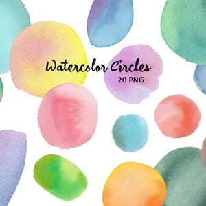Watercolor Pastel Clipart,rainbow Clipart,original Hand Painted,free ...