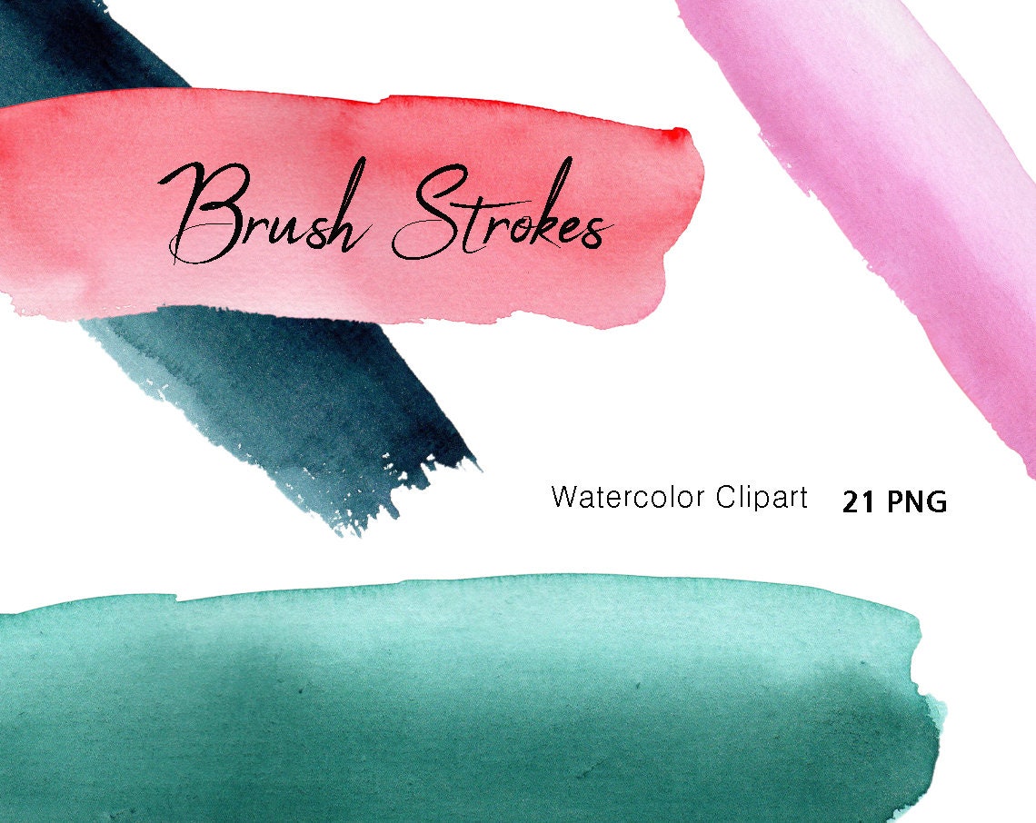 Watercolor Lines Clipart,brush Stroke,original Hand Painted,background ...