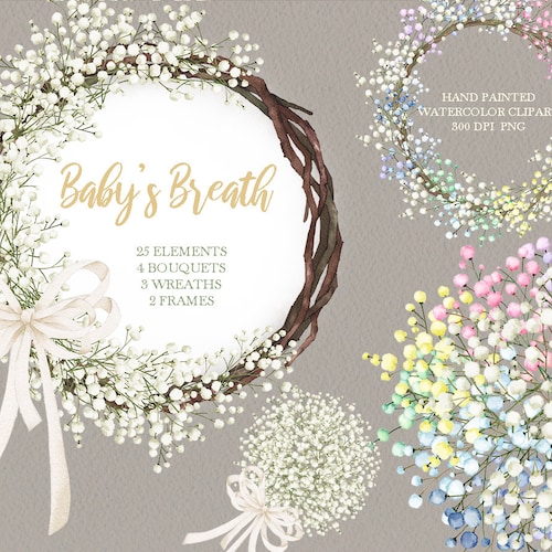 Sunflower Floral Frame Watercolor Flower Clipart Wedding - Etsy