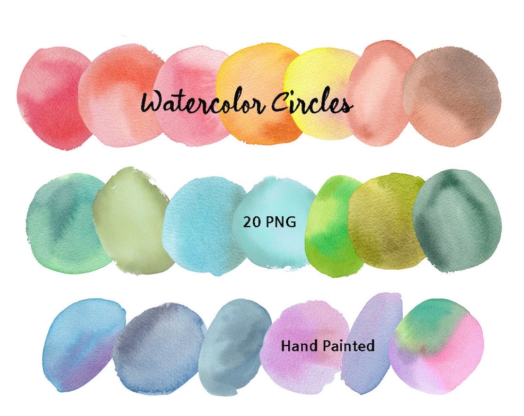 Watercolor Pastel Clipart,rainbow Clipart,original Hand Painted,free ...