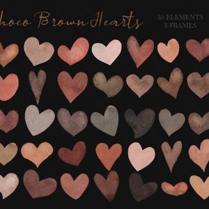 Watercolor Boho Hearts Clipart,baby Shower,wedding Decor,hand Painted ...