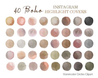 Instagram Story Highlight Icons,watercolor Greenery Clipart,story ...