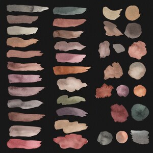 Watercolor Boho Clipart,brush Stroke,hand Painted,background Clipart ...