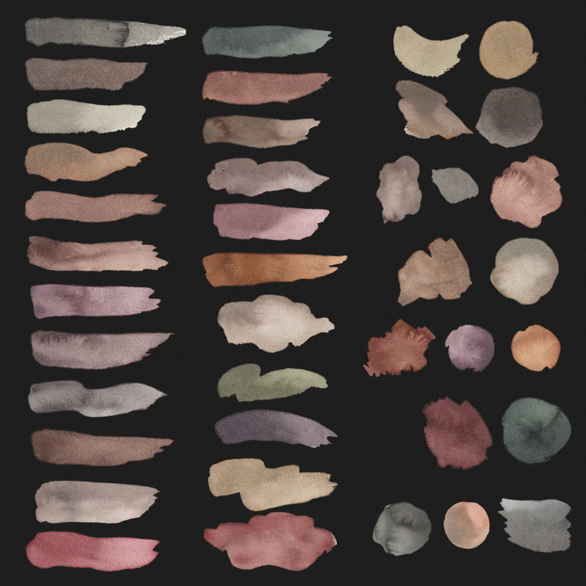 Watercolor Boho Clipart,brush Stroke,hand Painted,background Clipart ...