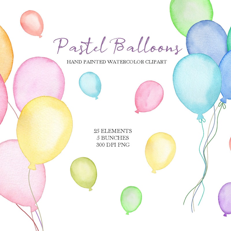 Luftballon gemalt - Etsy.de