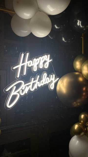 Rectangular Balloon Arch with Neon Sign