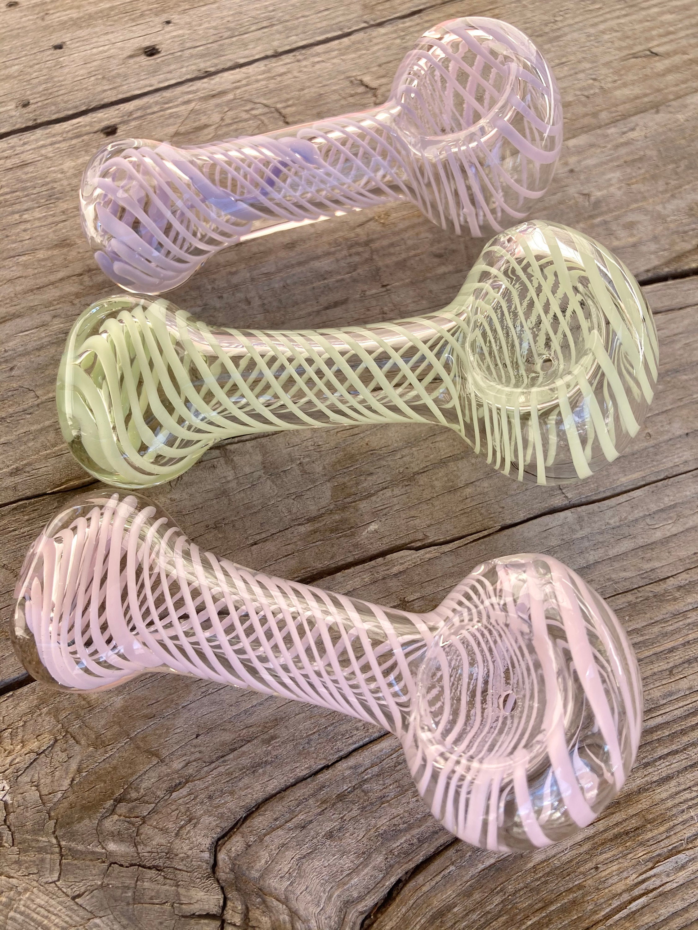 Classy Milky Swirl Glass Smoking Pipe Glass Pipes Glass | Etsy