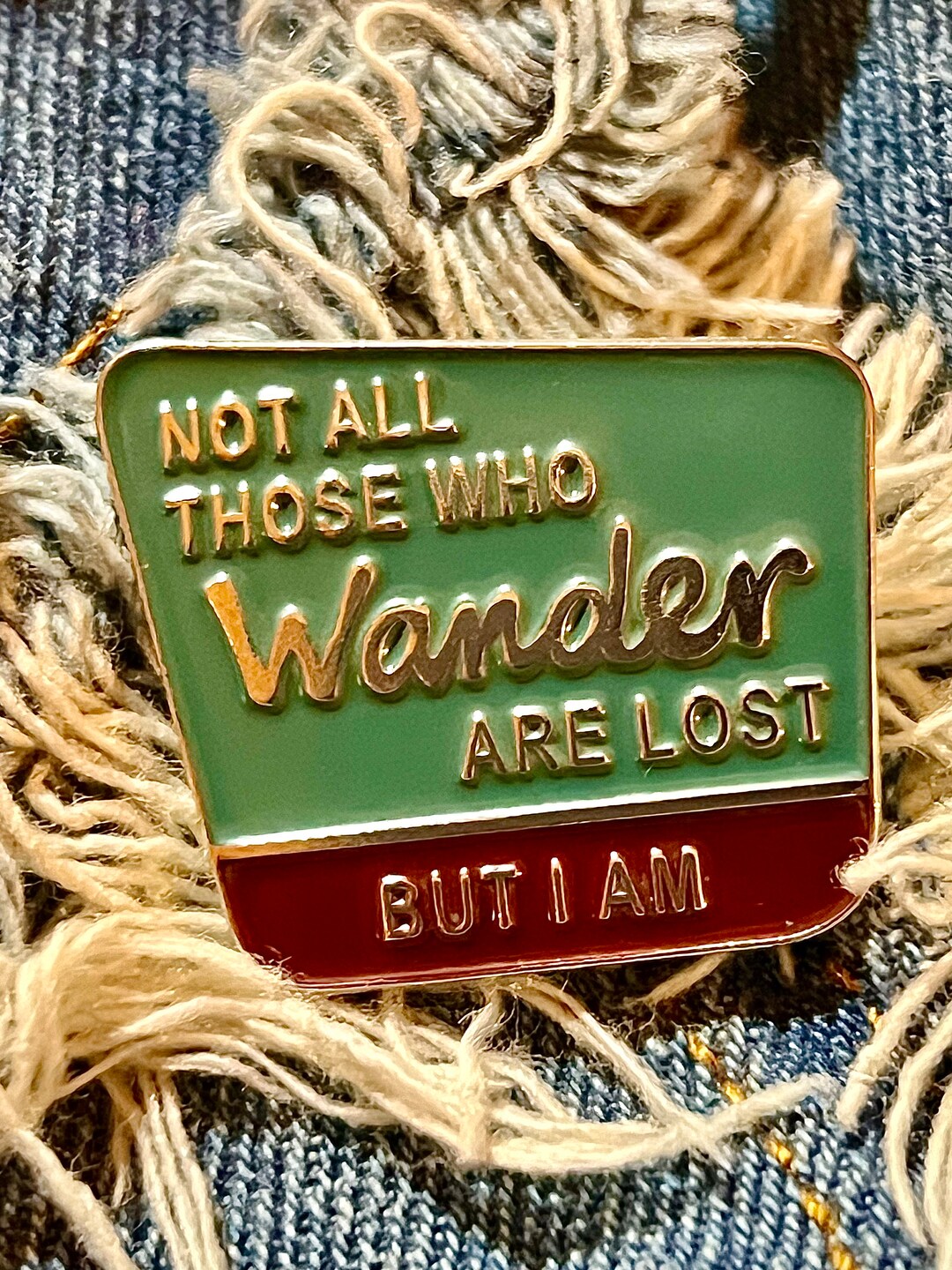 Humorous Not All That Wander Enamel Pin, Humorous Pin, Enamel Pin, Pins ...