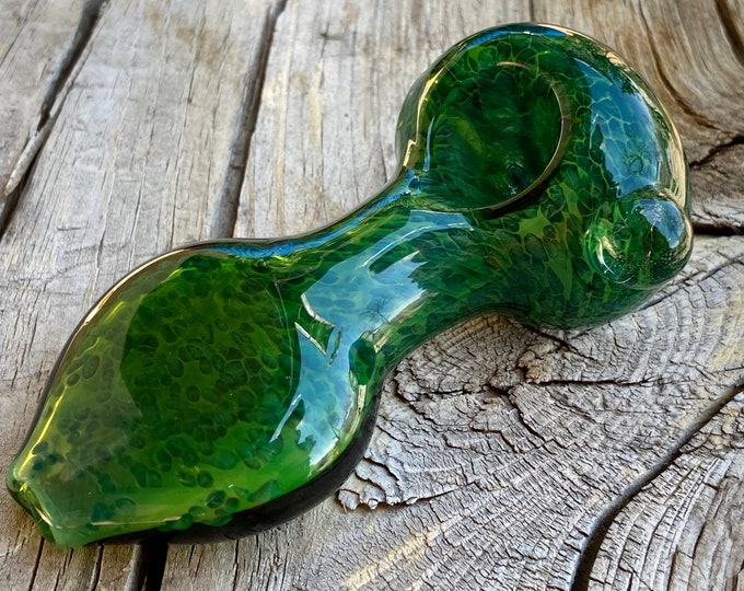Fancy Green Glass Smoking Pipe, Flat Mouth, Glass Smoking Pipe, Smoking ...