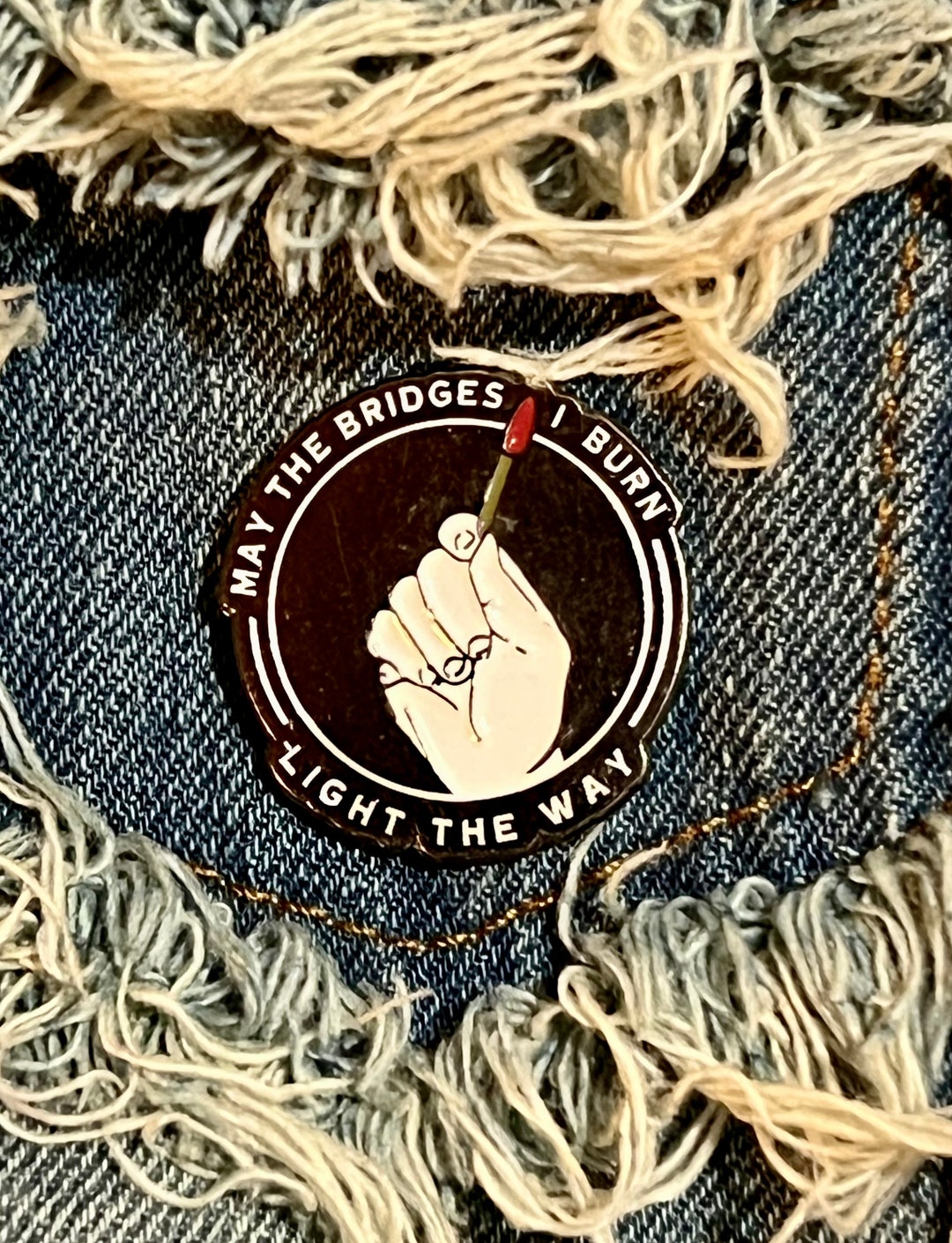 Funny Burn Bridges Enamel Pin, Fun Enamel Pin, Enamel Pins, Humorous ...