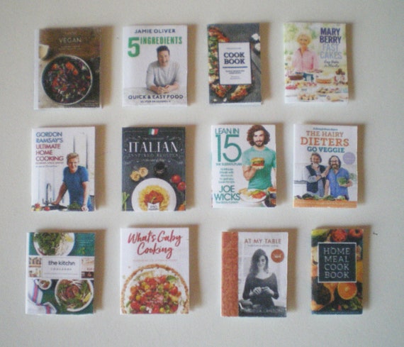 Dolls House miniature accessories Cookbooks | Etsy