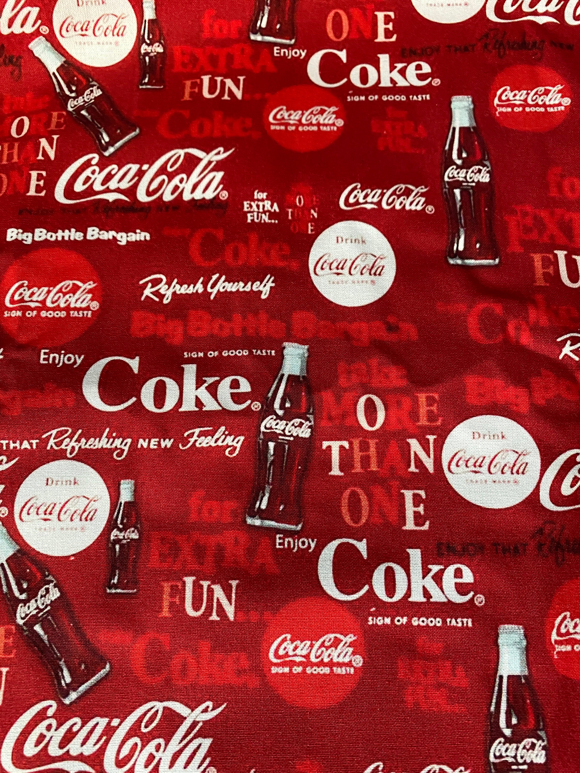 Coca Cola Refresh Yourself Fun Cotton Fabric 1/4 Yard | Etsy