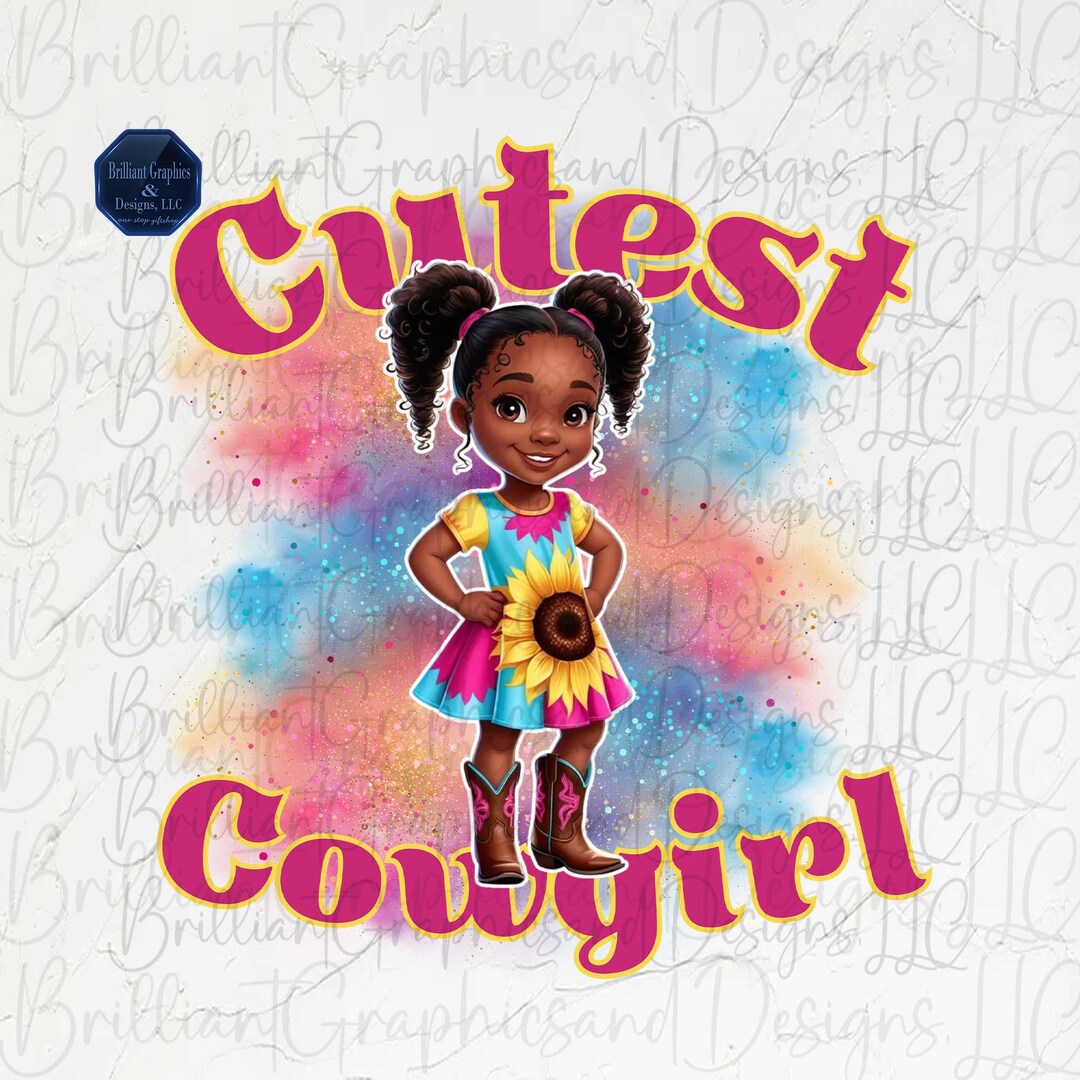 Cutest Cowgirl, Melanin Cowgirl PNG - Etsy