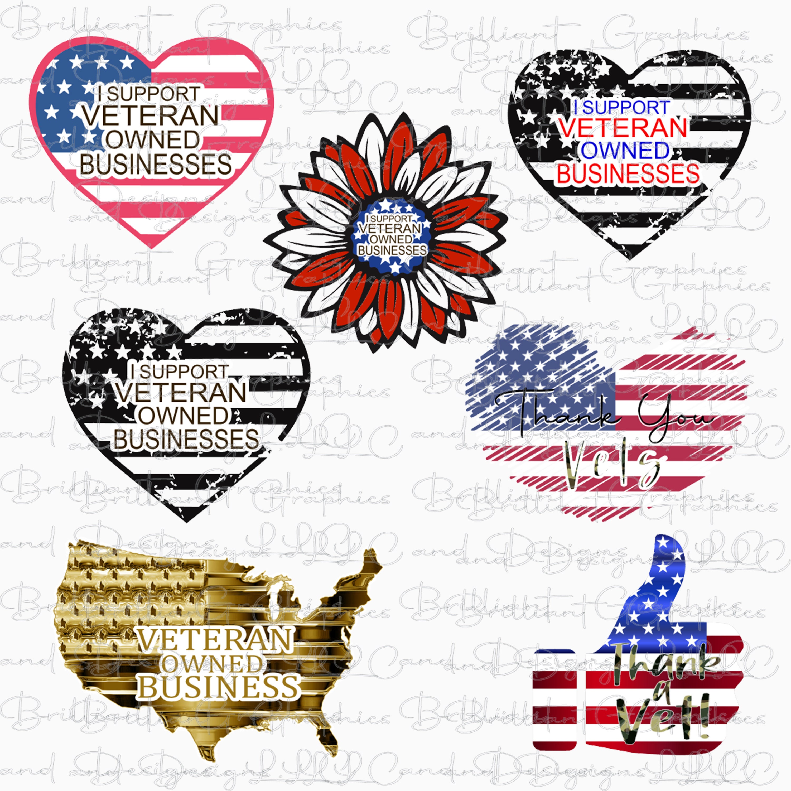 Veteran Design Bundle. 14 PNG Files - Etsy