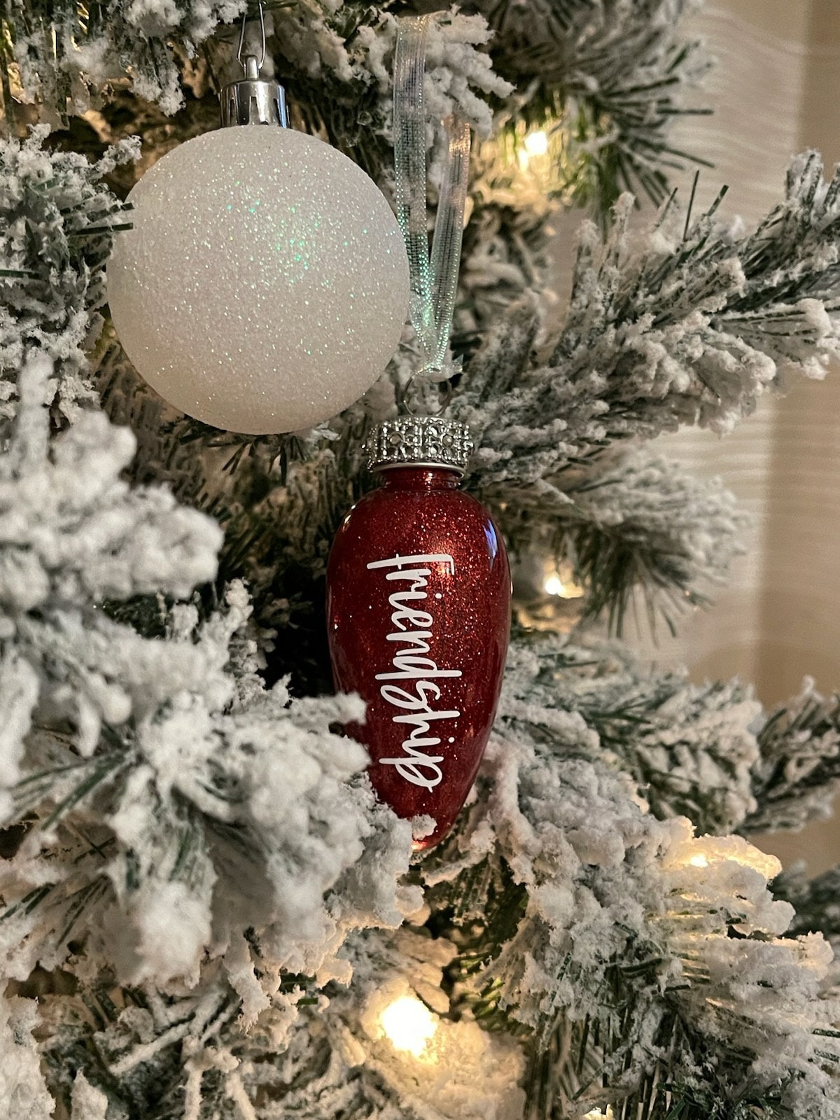 Light of Friendship Bulb Ornament. Custom Friends' Gift. Personalized ...