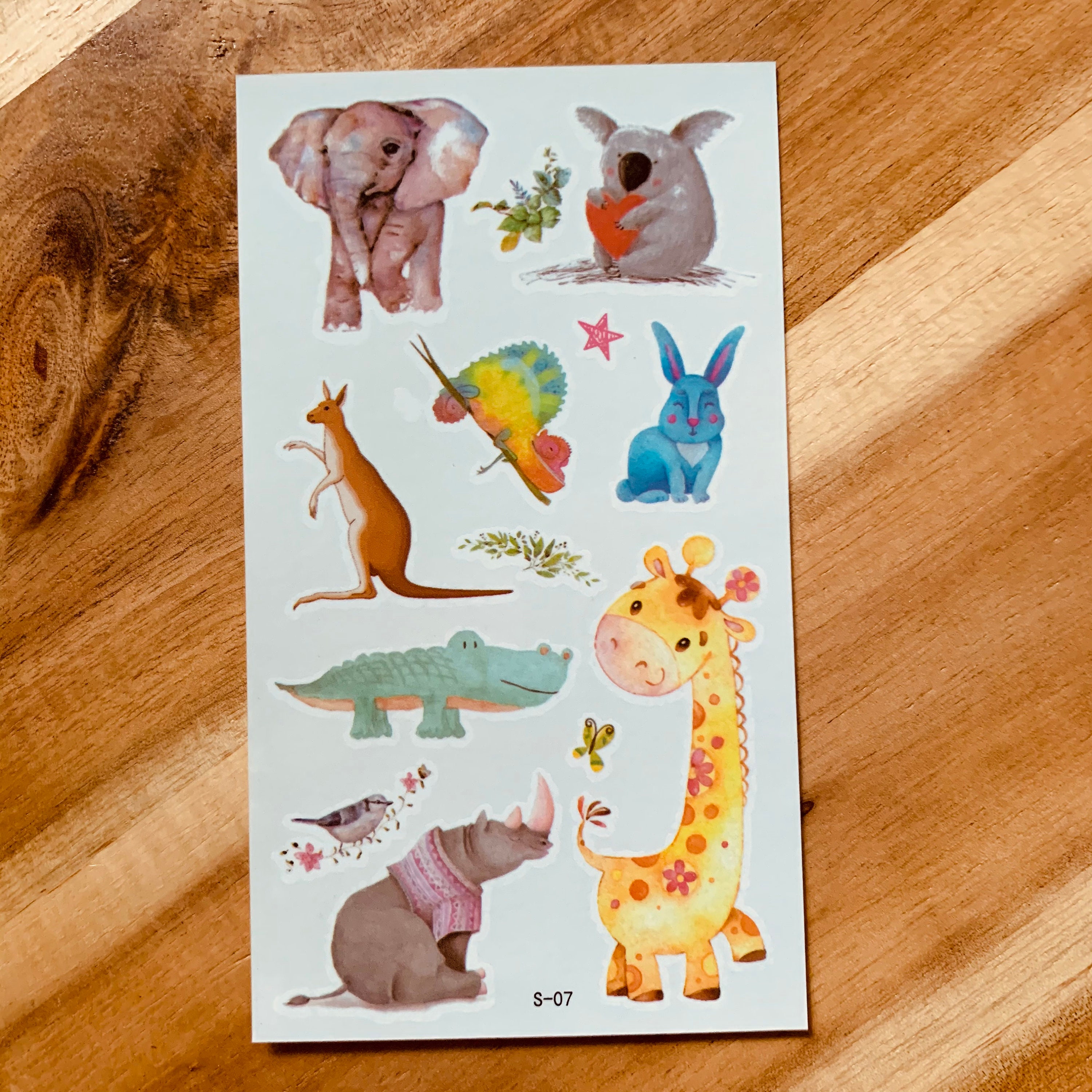 Kids Tattoo ANIMAL ZOO Temporary Tattoo Tattoo Sticker | Etsy