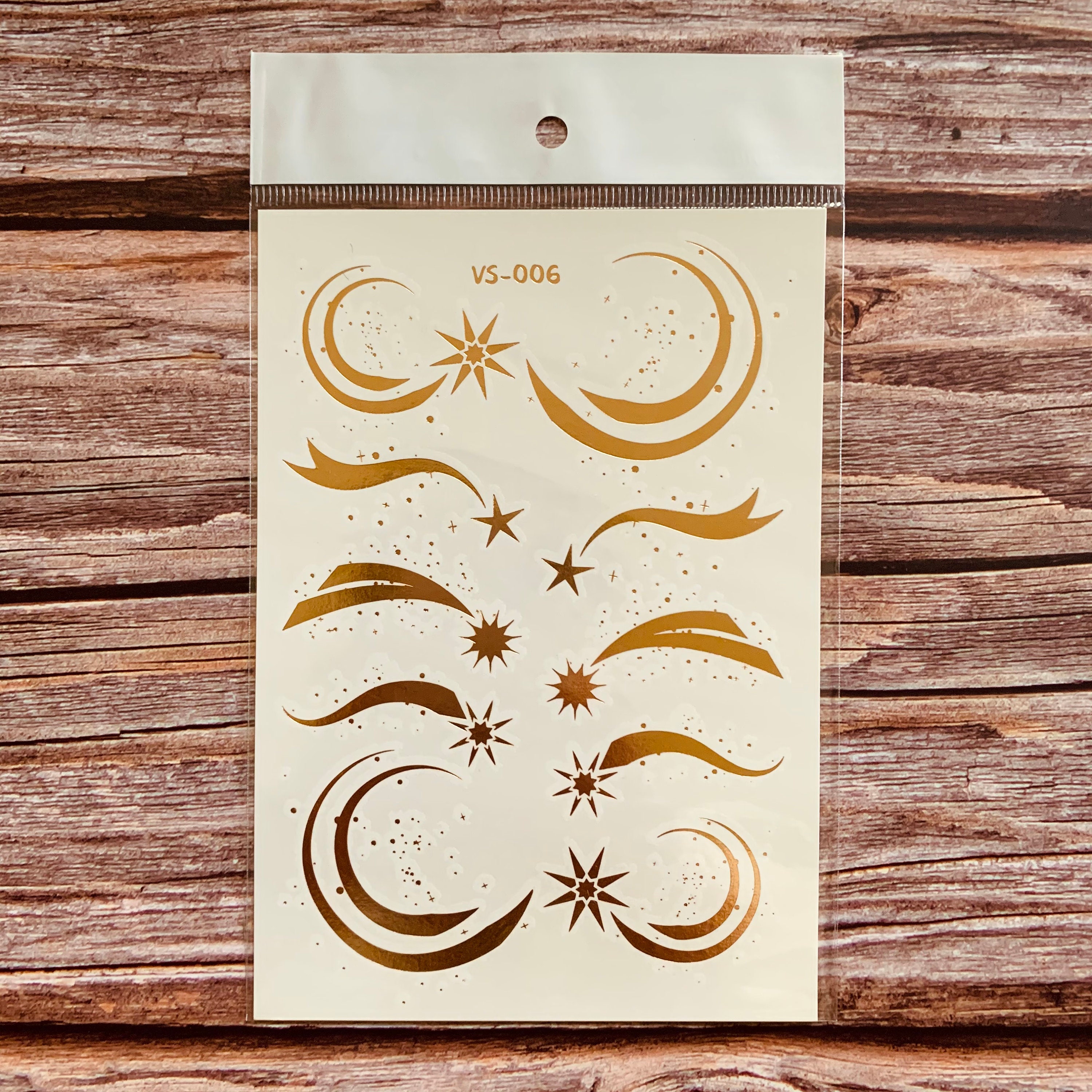 Face Tattoo Sticker STAR METALLIC FLASH Freckles - Etsy