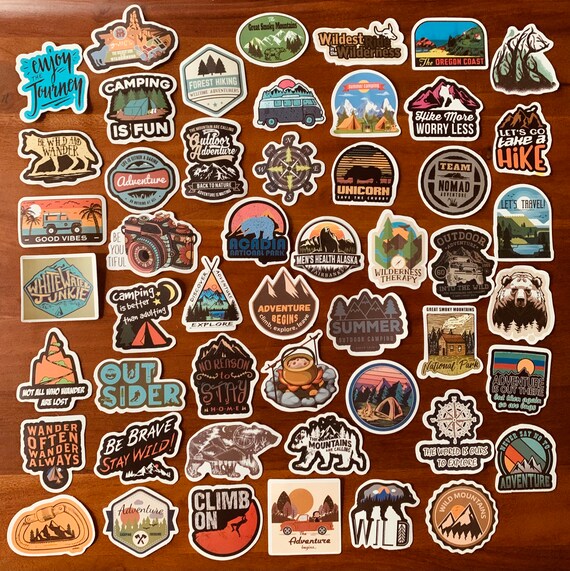 STICKER Berg Camp Wandern Klettern Reisen - Etsy
