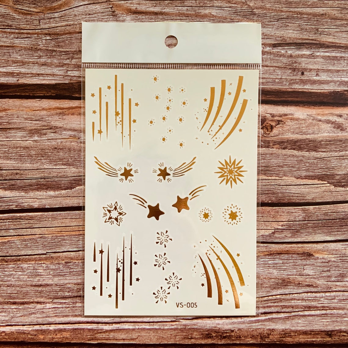 Metallic Face Tattoo Sticker STAR BUTTER FLASH - Etsy