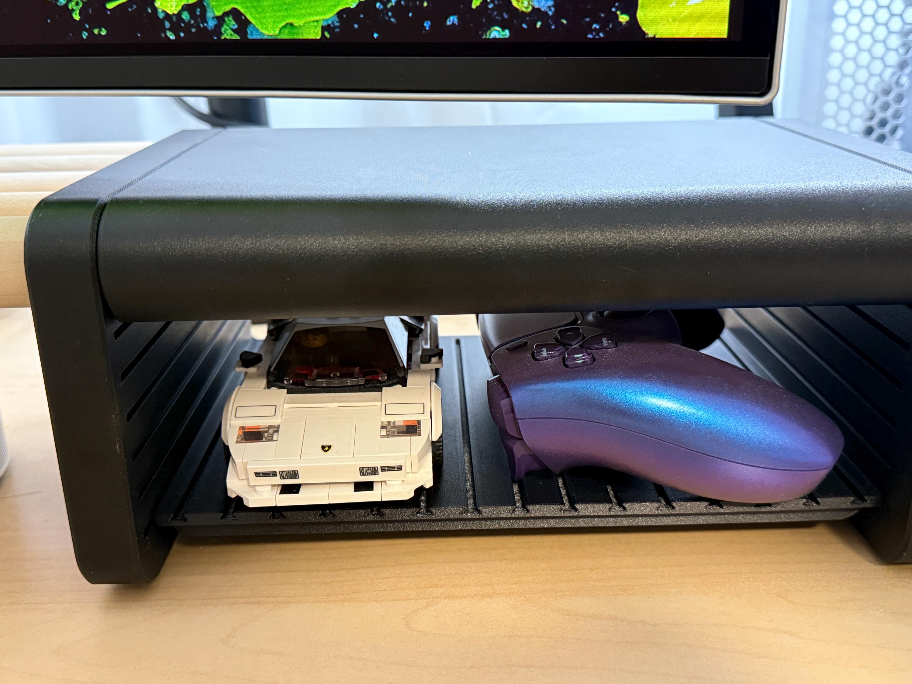 DIY Modular Desk Shelf Riser – Black Supports for 1" Dowels (custom ...