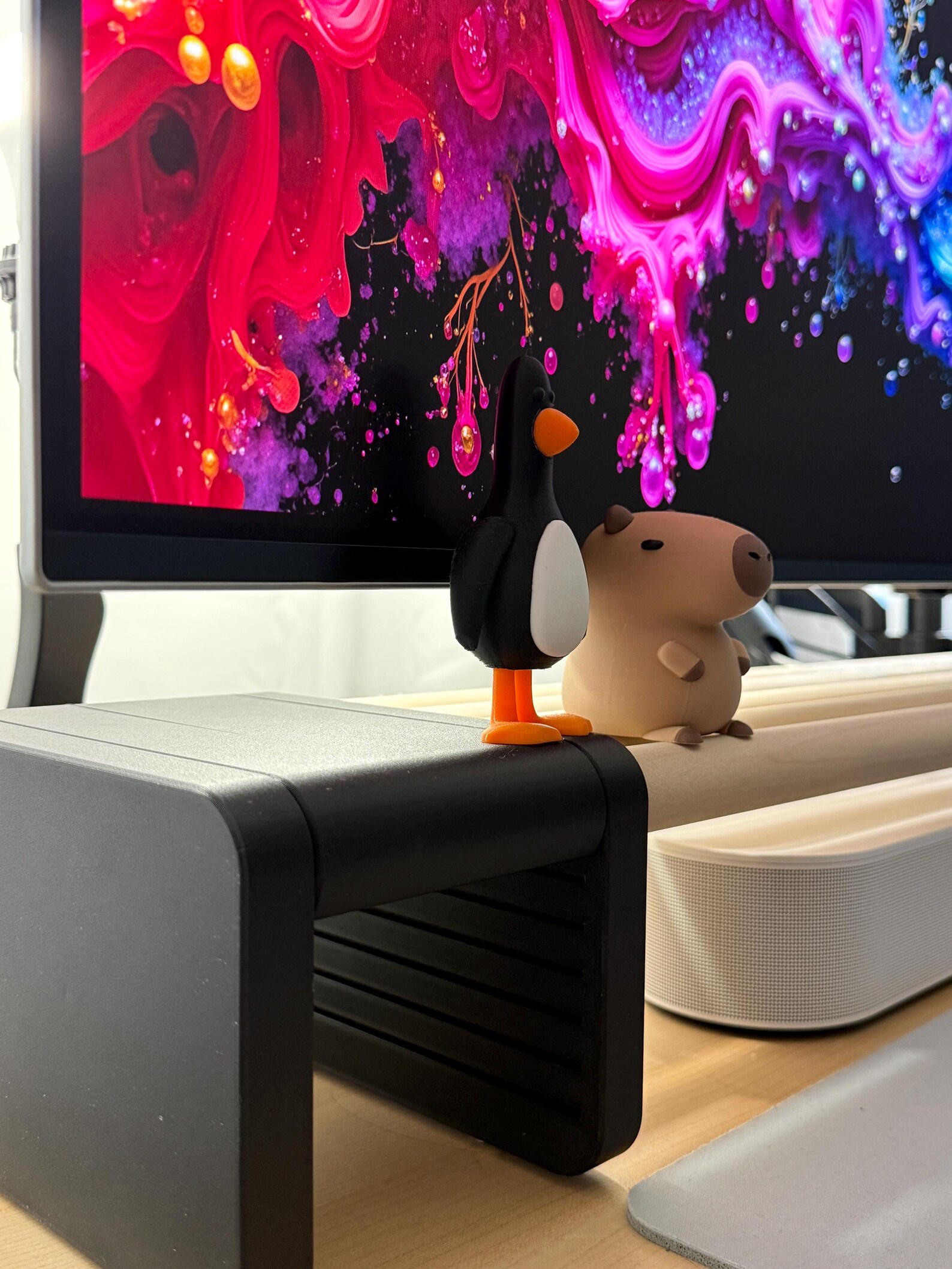 DIY Modular Desk Shelf Riser – Black Supports for 1" Dowels (custom ...