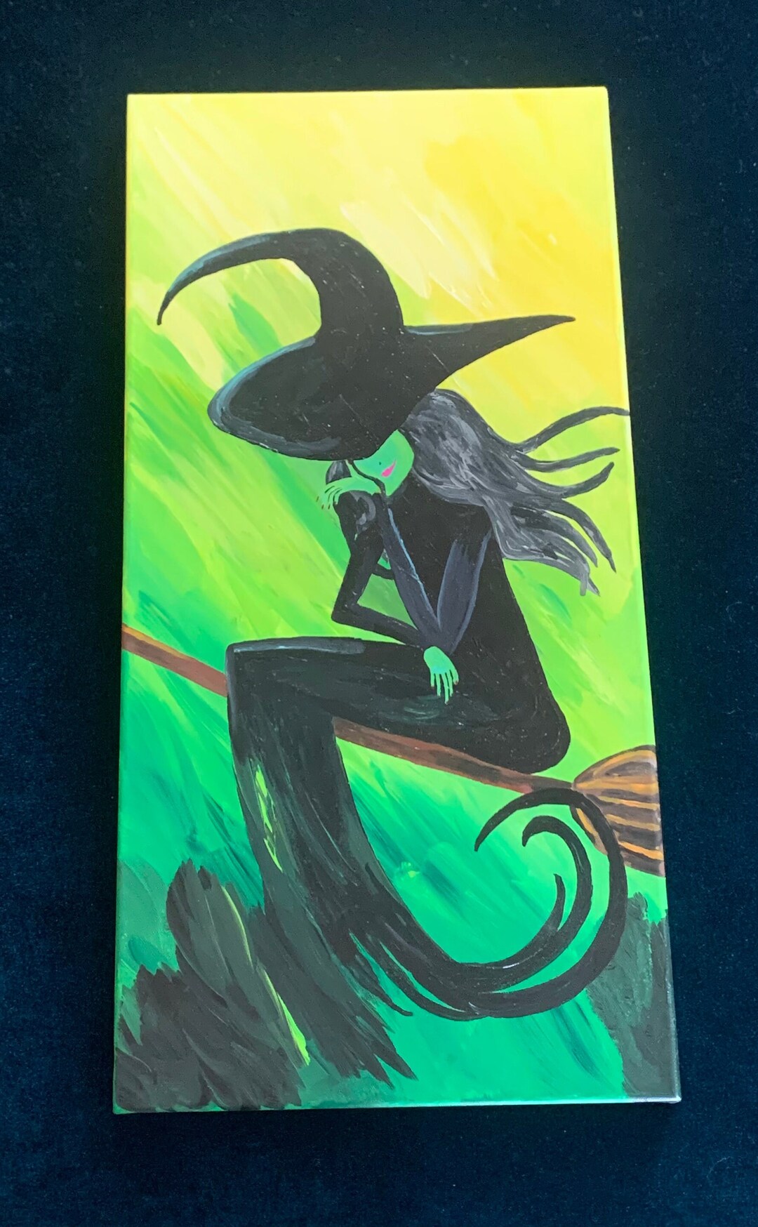Witch Flight, Original Acrylic Painting on Canvas - Etsy
