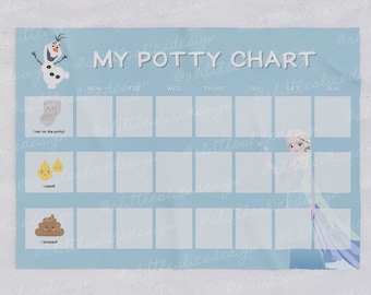 Printable Potty Training Chart Frozen - Etsy