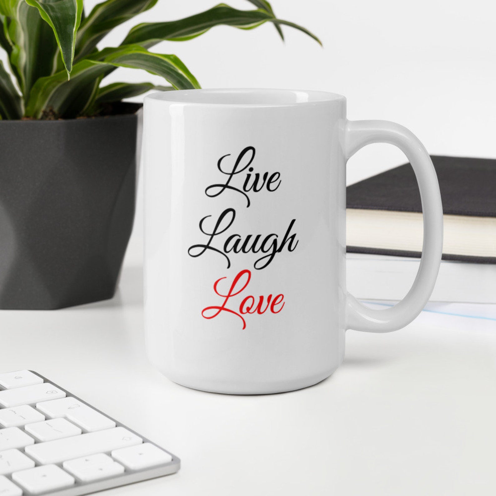 Live Laugh Love coffee mug Inspirational mug Positive mug | Etsy